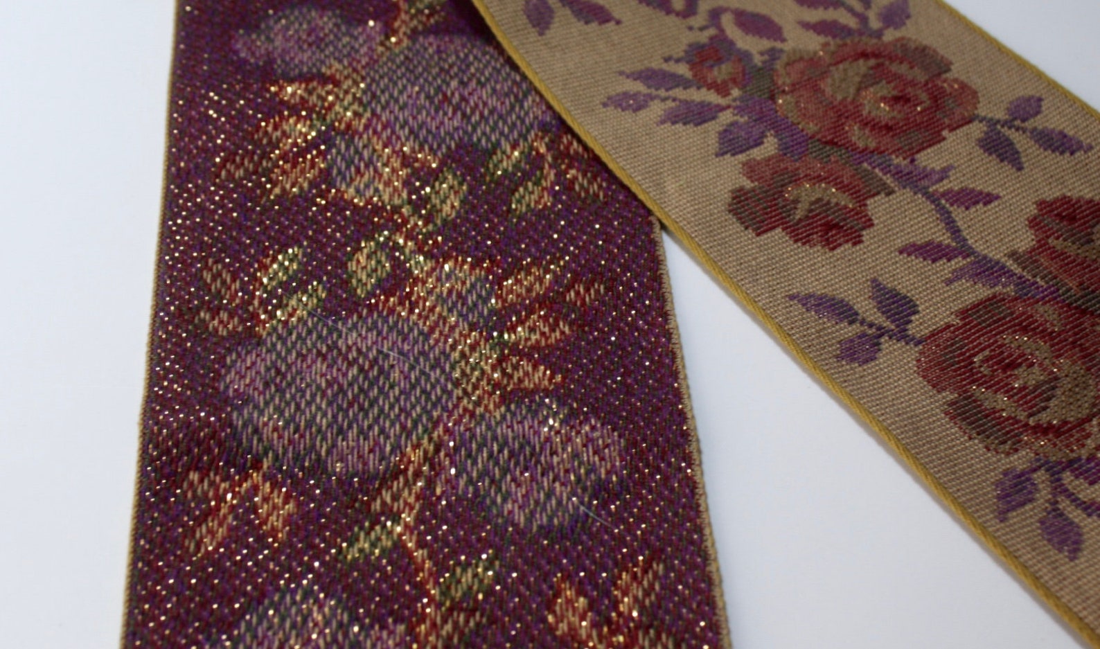 Vintage Tapestry Ribbon 4 X 1 Yard Gold Metallic - Etsy