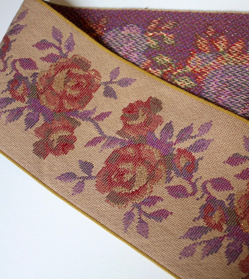 Vintage Tapestry Ribbon 4 X 1 Yard Gold Metallic - Etsy