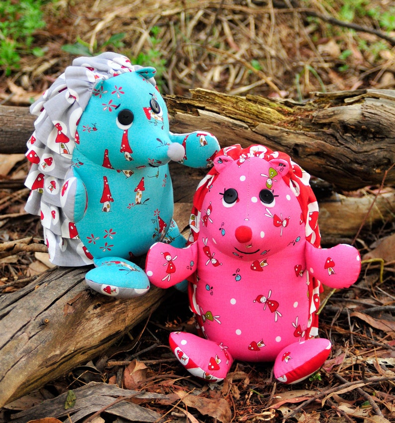 Snuffles and Ruffles the Hedgehog Toy Softie PDF Pattern - Etsy