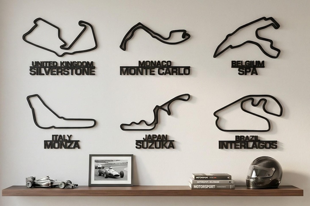 2026 F1 Track Outlines | Complete Collection | Formula 1 Decor | Racing ...