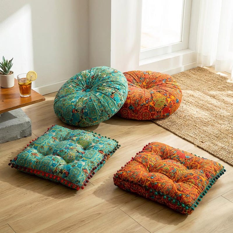 Boho Floor Cushions - Etsy UK