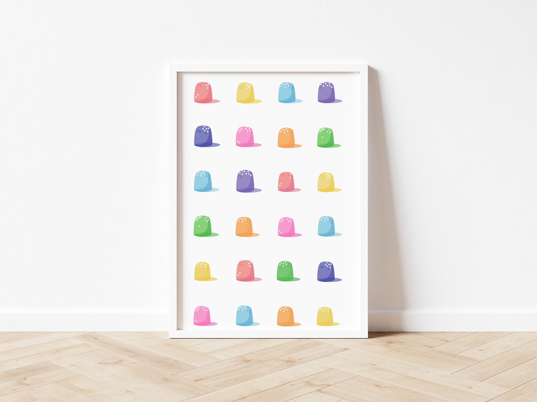 Minimalist Rainbow Gumdrop Candy Digital Print - Etsy