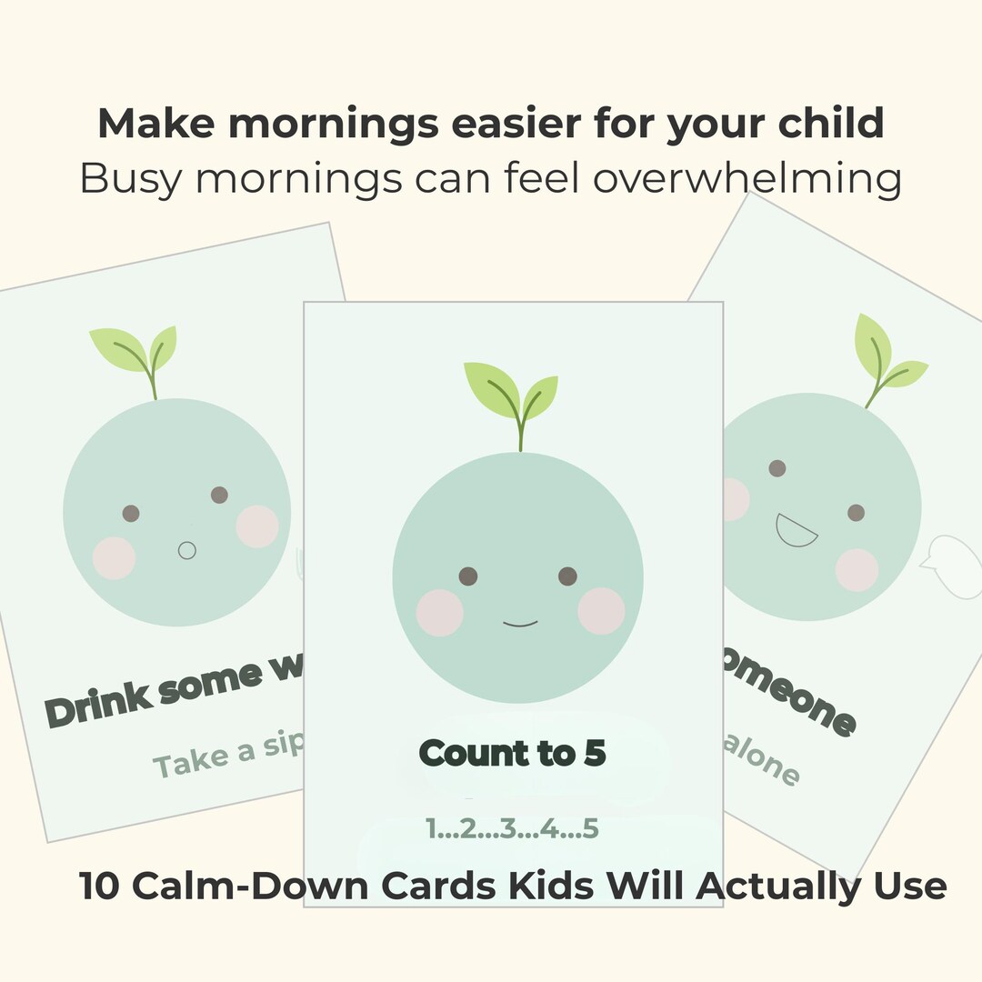 Morning Routine Calm Down Cards for Kids | Help Your Child Get Ready ...