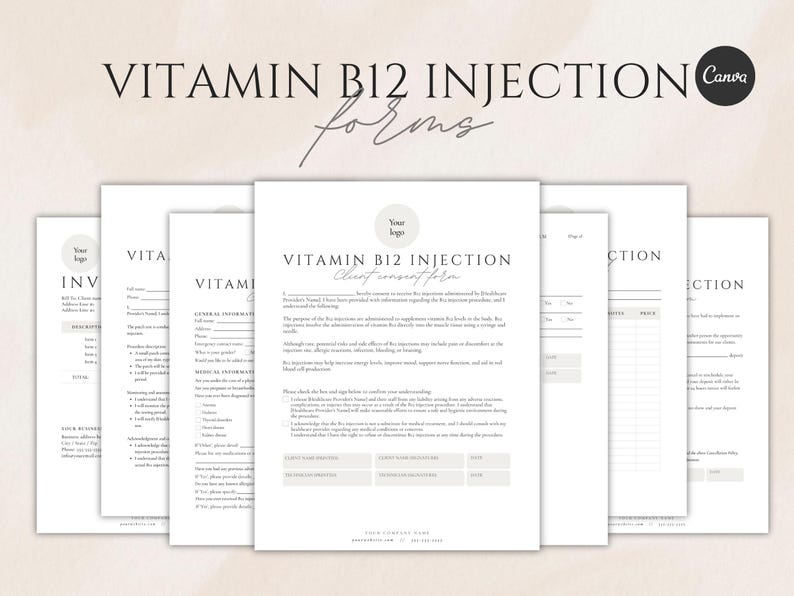 Vitamin B12 Forms (canva Template) - Etsy
