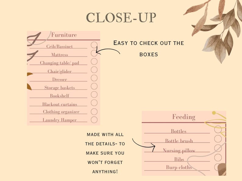 Minimalist Nursery Setup Checklist, Baby Essentials Planner (digital ...