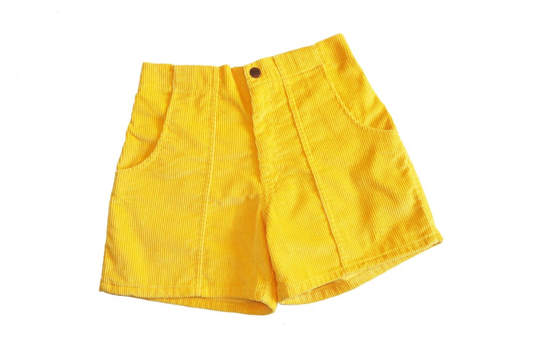 Vintage OP Shorts / Corduroy Shorts / 1990s OP Ocean Pacific Yellow ...