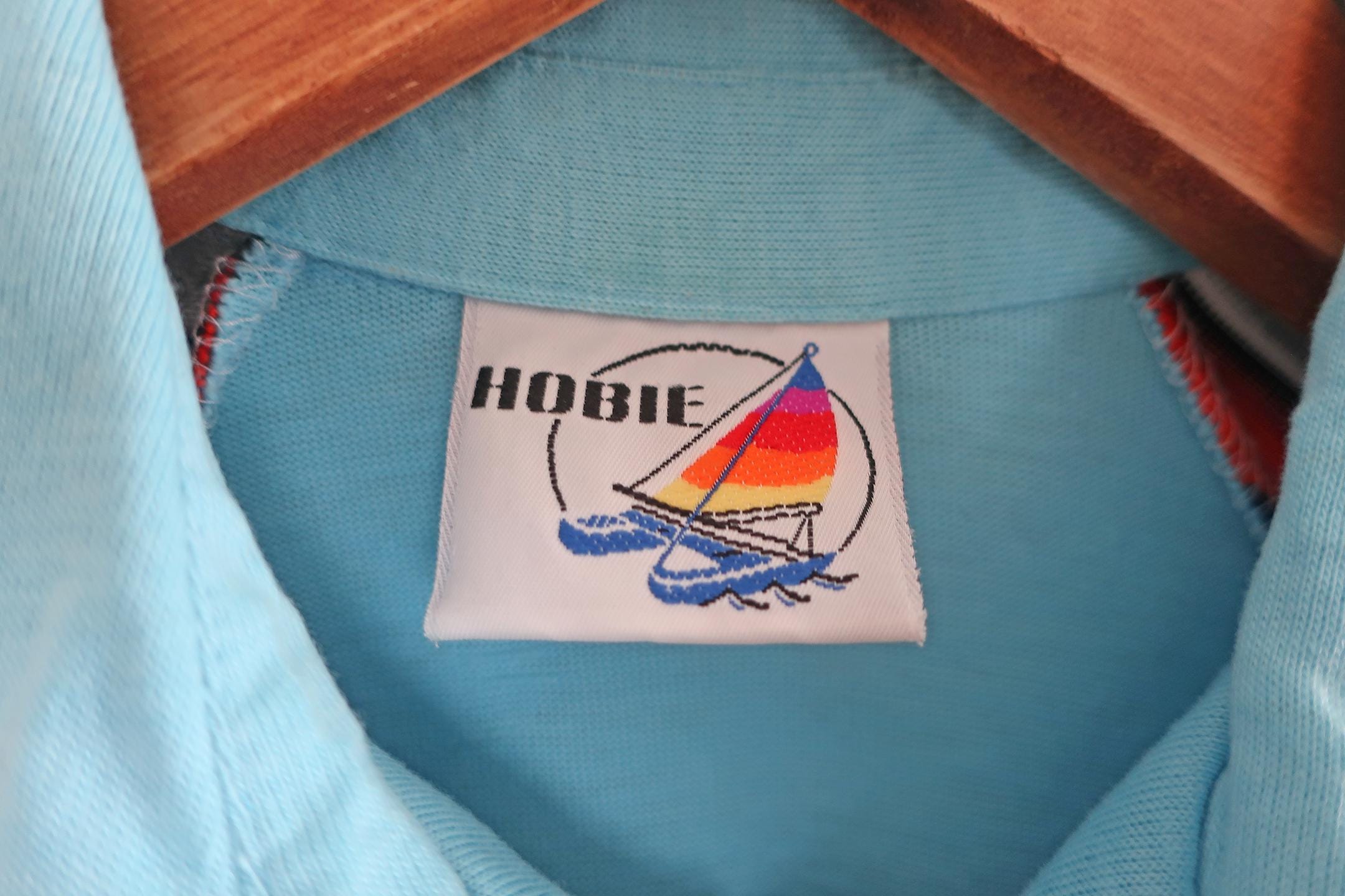 Vintage Hobie Shirt / 80s Polo / 1980s Hobie Catamaran Rainbow Striped ...