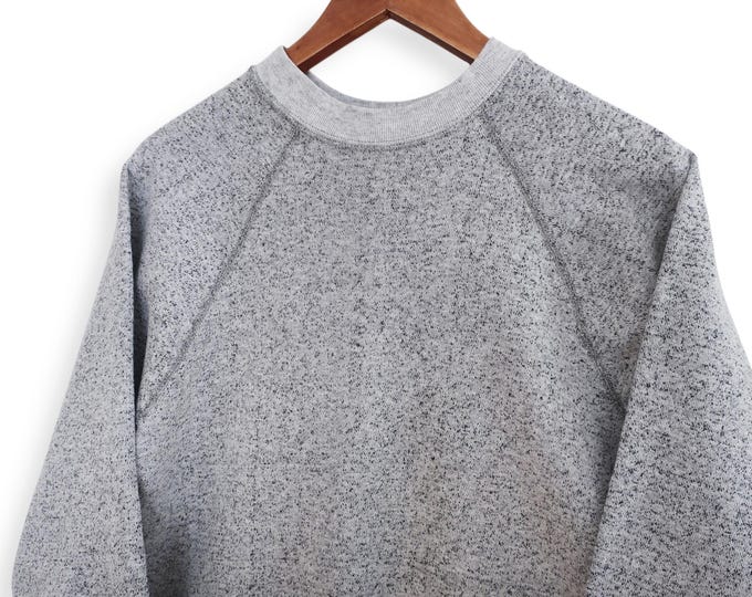 Vintage Sweatshirt / Raglan Sweatshirt / 1980s Heather Grey Salt and ...