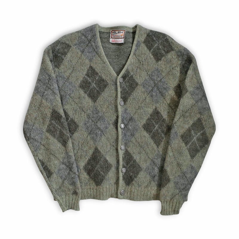 Fuzzy Argyle Sweaters - Etsy