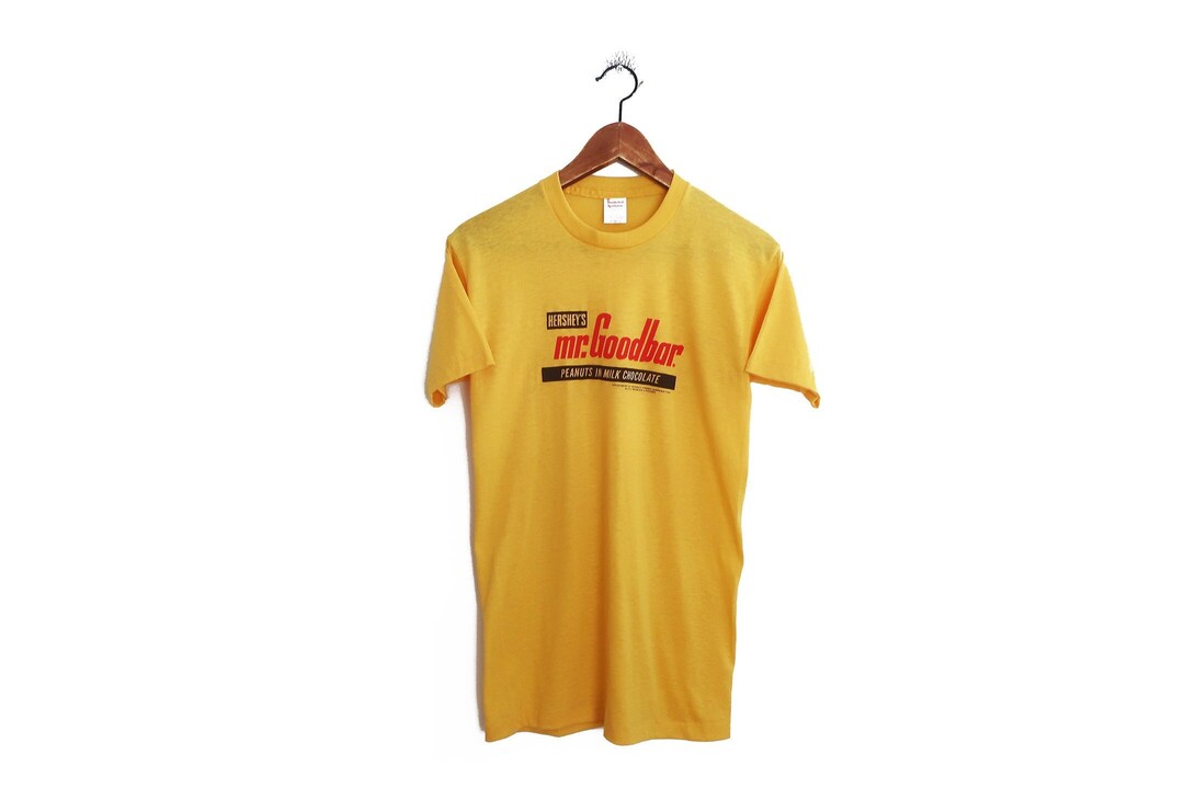 Mr Goodbar Shirt / 80s Candy Shirt / 1980s Hersheys Mr Goodbar Yellow ...
