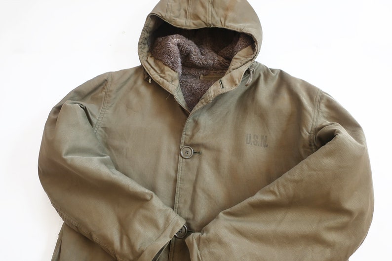 Vintage USN Jacket / N-1 Deck Jacket / 1940s WWII USN N1 Deck - Etsy