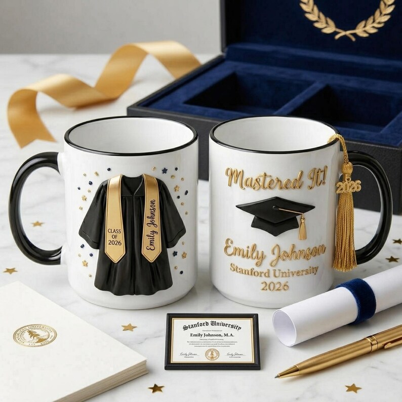 Custom Graduation Mug, Class of 2026, Mastered It Coffee Cup ...