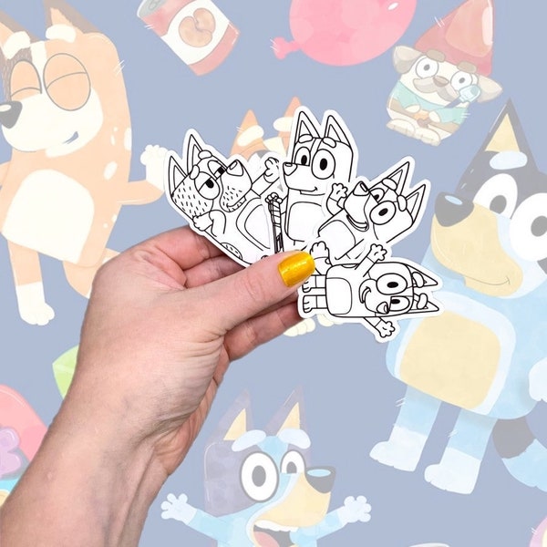 Bluey Family Coloring - Etsy