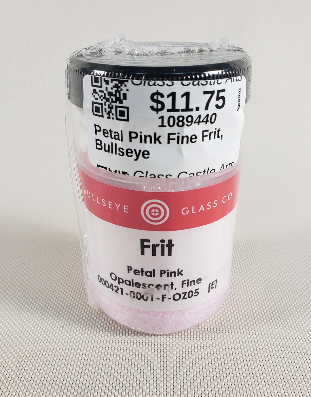PETAL PINK - Bullseye 90 COE Frit 5 Oz. Jar - Opalescent Petal Pink ...