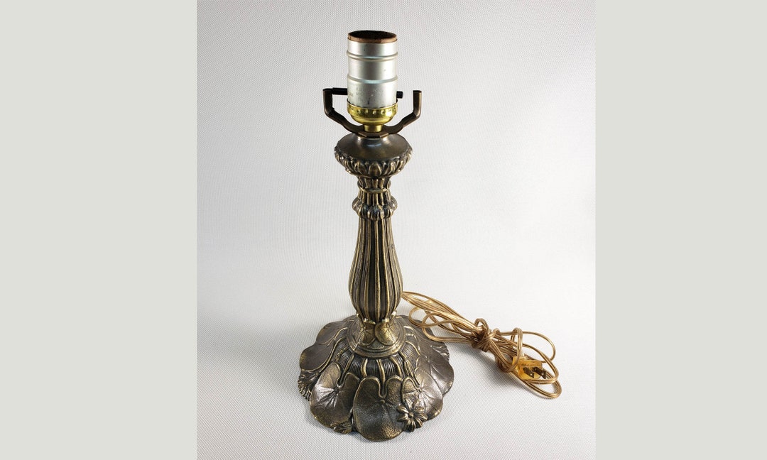 10.5" Brass Lily Pad Lamp Base - Etsy