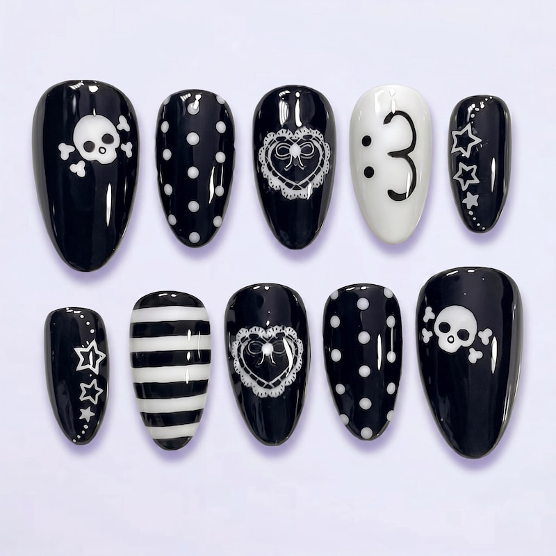 Custom Emo Press on Nails - Etsy