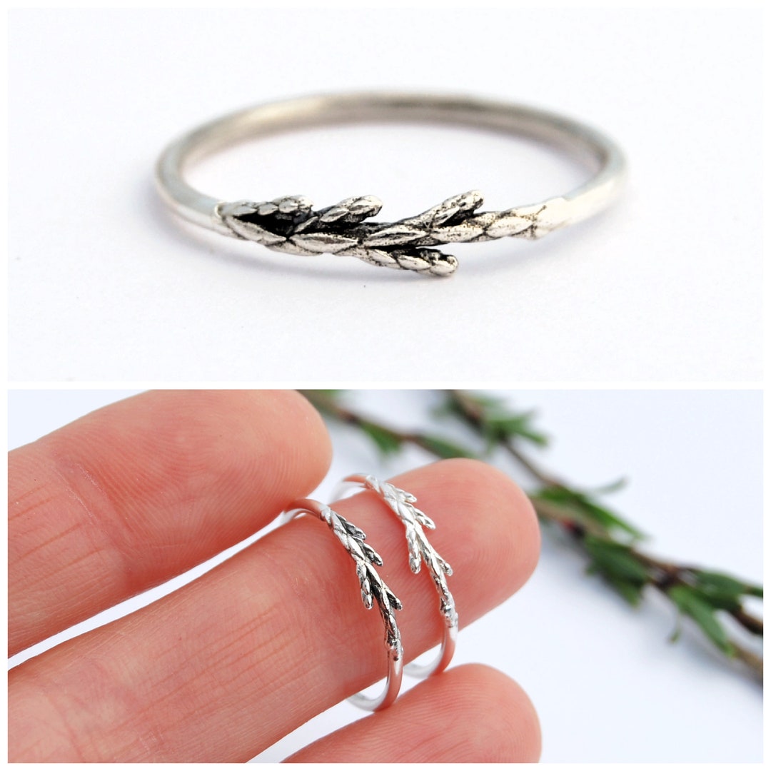 Dainty Juniper Ring Silver Juniper Ring Botanical Ring Juniper Ring ...