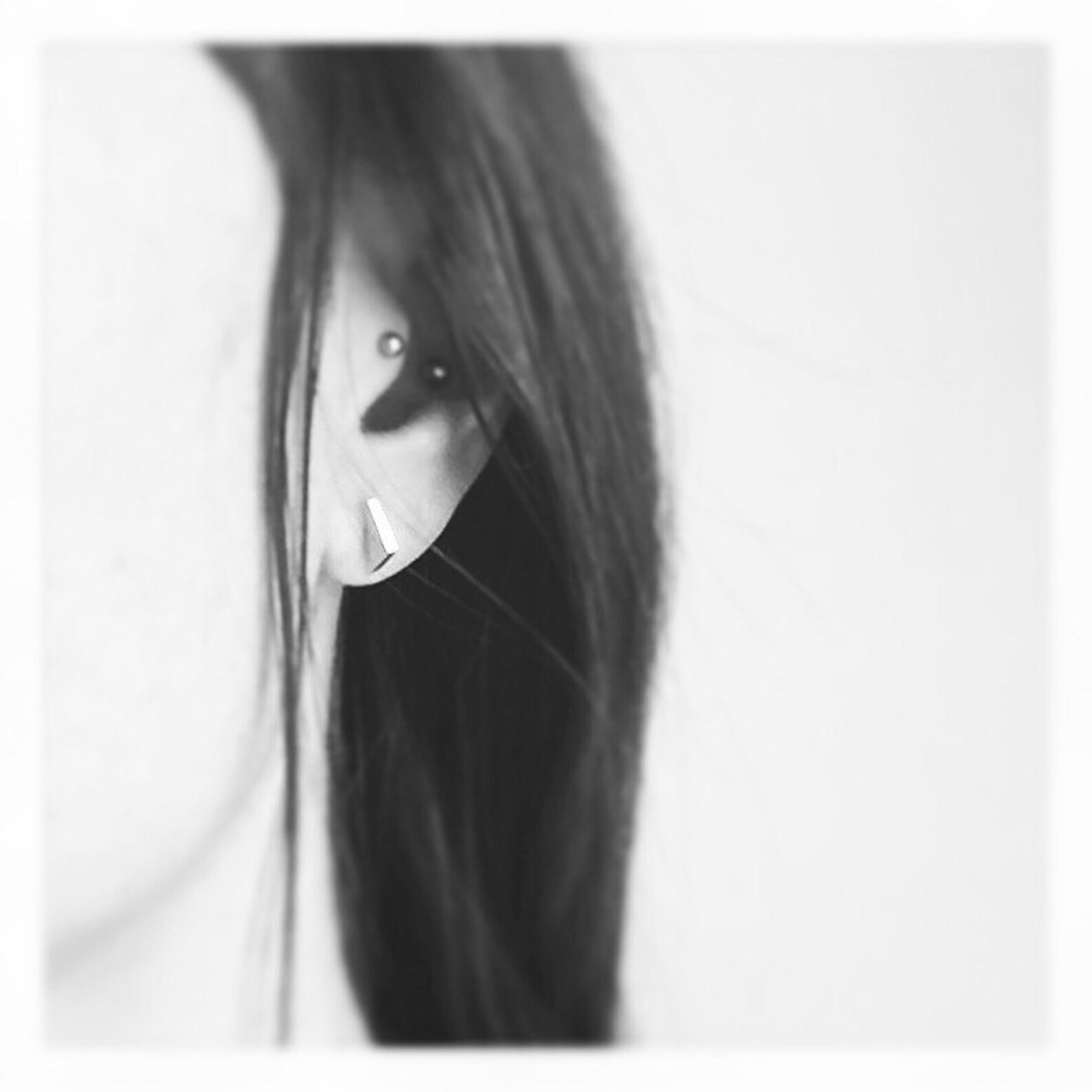 Triangle Studs Sterling Silver Spike Studs Minimalist Jewelry - Etsy