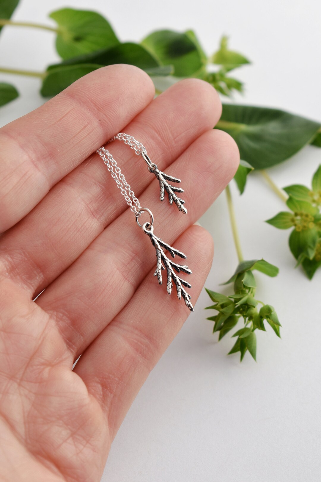 Juniper Necklaces Duo - Necklace Duo - Best Friend Necklaces - Juniper Charm - Botanical Jewelry ...