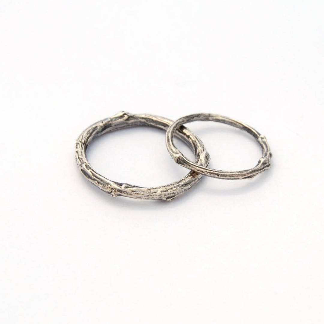 Branch Wedding Bands - Branch Bands - Silver Wedding Bands - Botanical ...