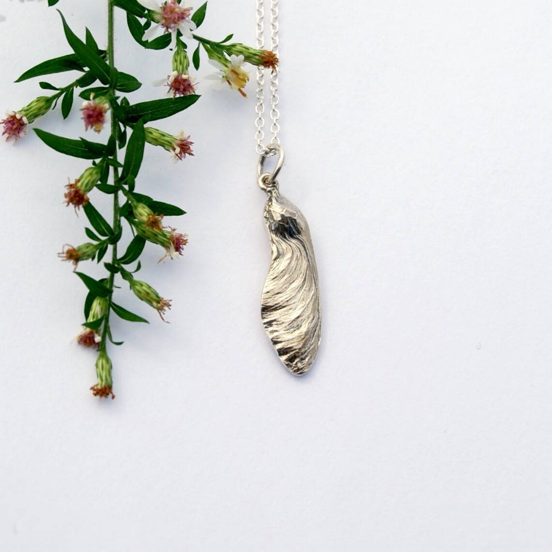 Samara Necklace Cast Sterling Silver Samara Maple Seed | Etsy
