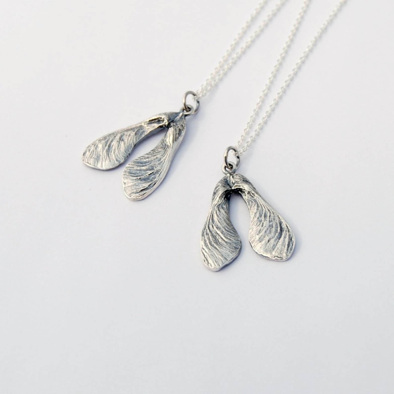 Disamara Necklace - Maple Seed Necklace - Silver Maple Seed - Samara ...