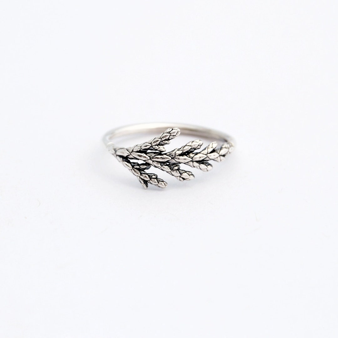 Silver Juniper Ring - Botanical Ring - Branch Ring - Sterling Silver ...