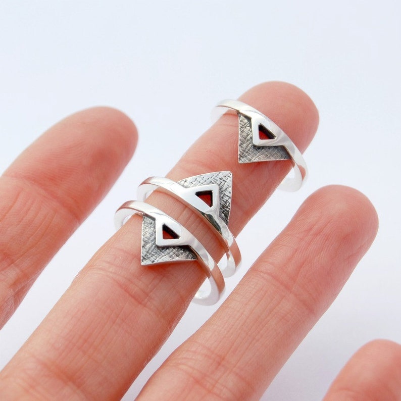 Triangle Ring Sterling Silver Minimalist Ring - Etsy