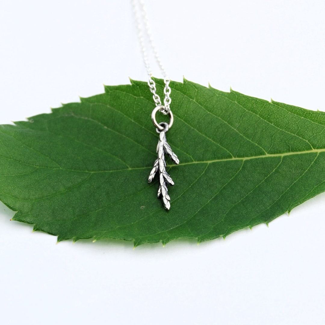 Mini Juniper Charm - Silver Juniper Char - Branch Charm - Juniper ...
