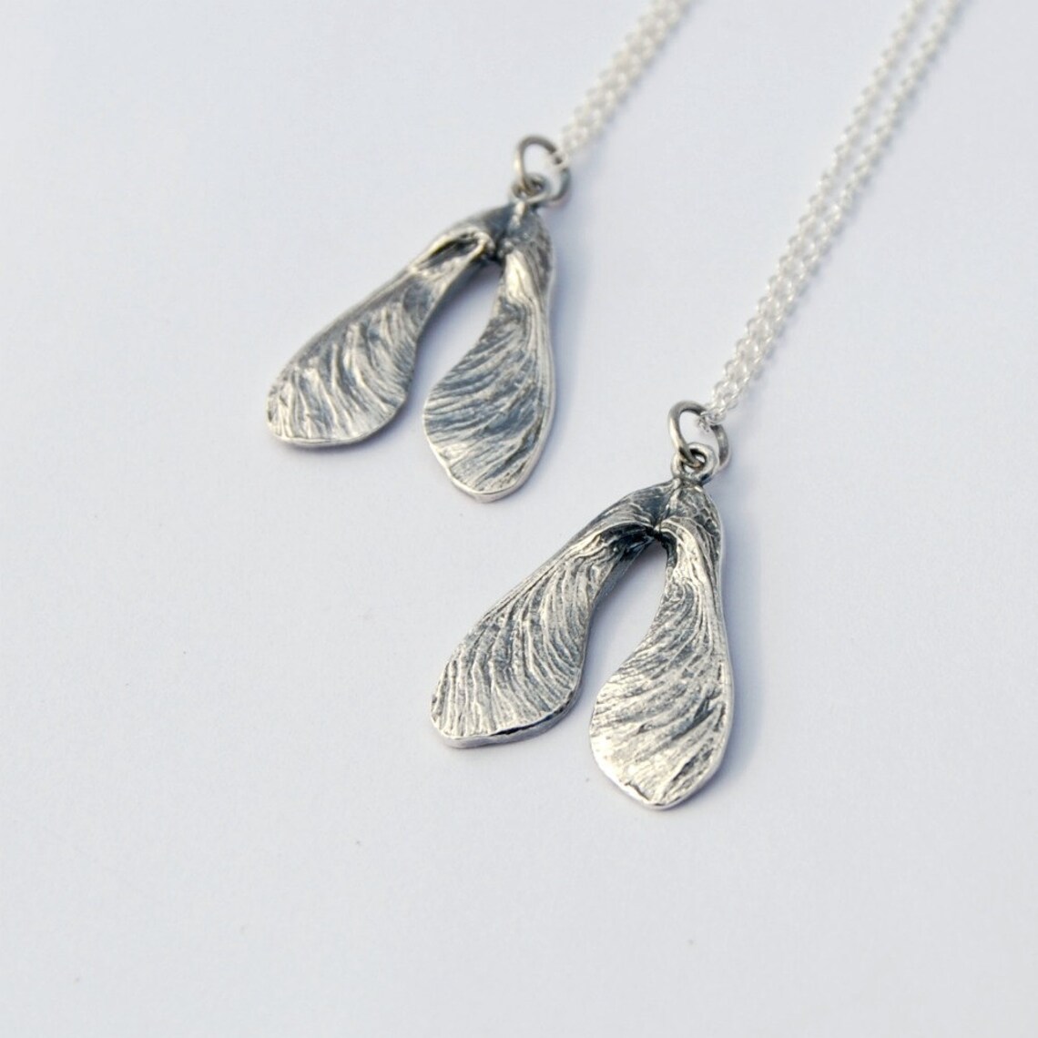 Disamara Necklace - Maple Seed Necklace - Silver Maple Seed - Samara ...