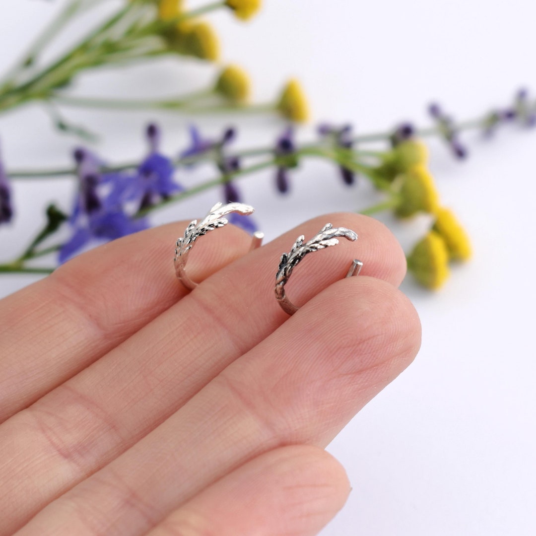 Juniper Ear Cuff - Silver Ear Cuff - Without Piercing Earrings - Ear Cuff, Fake Piercing, Fake ...