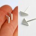 Triangle Studs Sterling Silver Spike Studs Minimalist Jewelry - Etsy