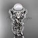 Pearl Engagement Ring Halo Diamond Pearl Matching Engagement - Etsy