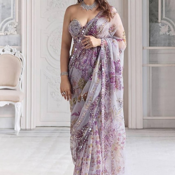Lilacs Saree - Etsy UK
