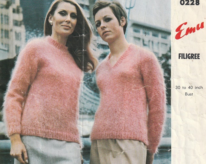 3 Peacock and Emu Knitting Patterns for Women No 31, 21, 0228 Vintage ...