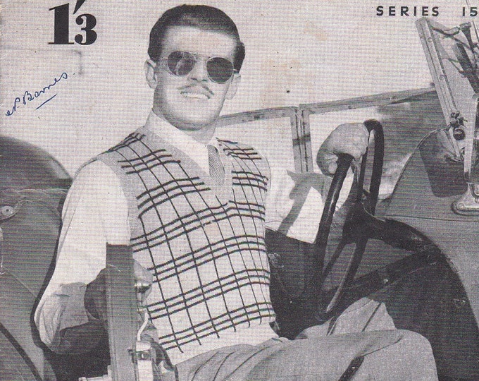 1940s Mens Knitting Pattern Book: Twin Prufe Fashion Designs No 159 - Etsy