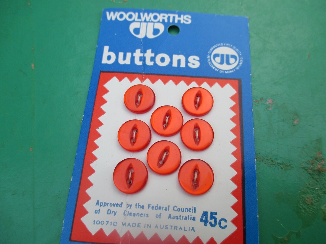 8 Vintage Woolworths Small Buttons for Knitting, Craft, Sewing - Etsy