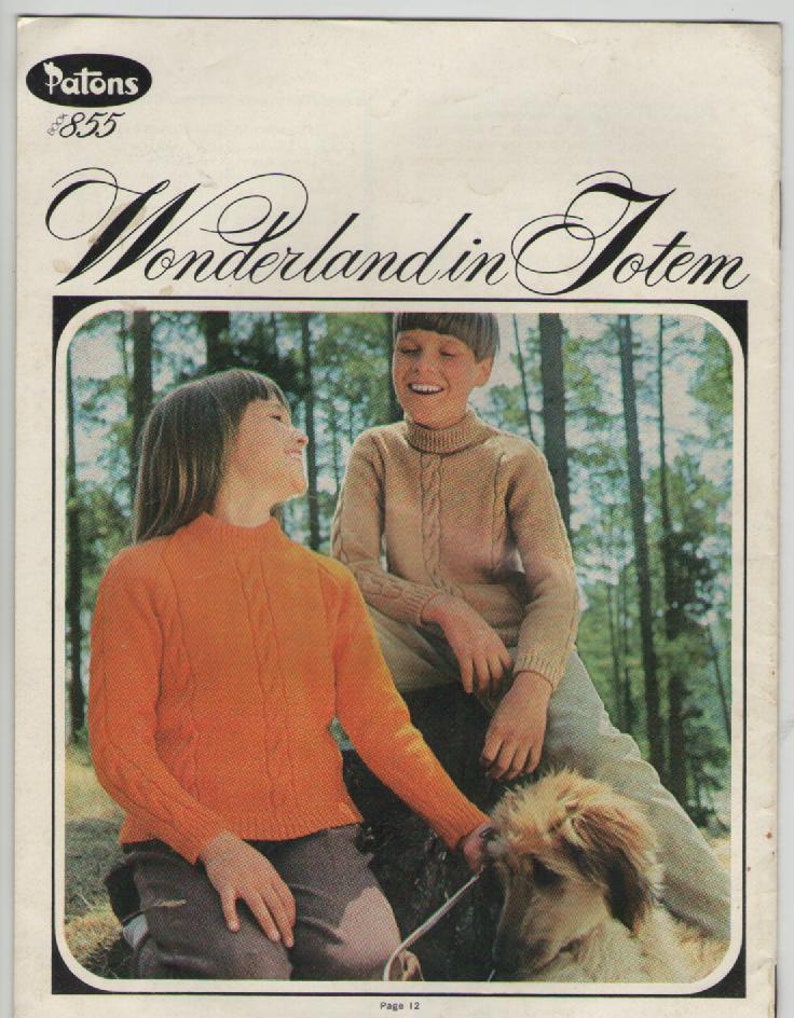 Patons Childrens Knitting Book Vintage 1970's - Wonderland in Totem ...