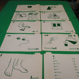 1950s Vintage Uno Phonics Game Cards Letters - 10 Cards - Etsy