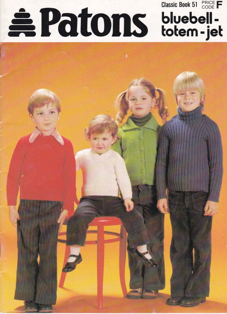 Paton's Classic Series Knitting Pattern No 51 Bluebell, Totem, Jet for ...