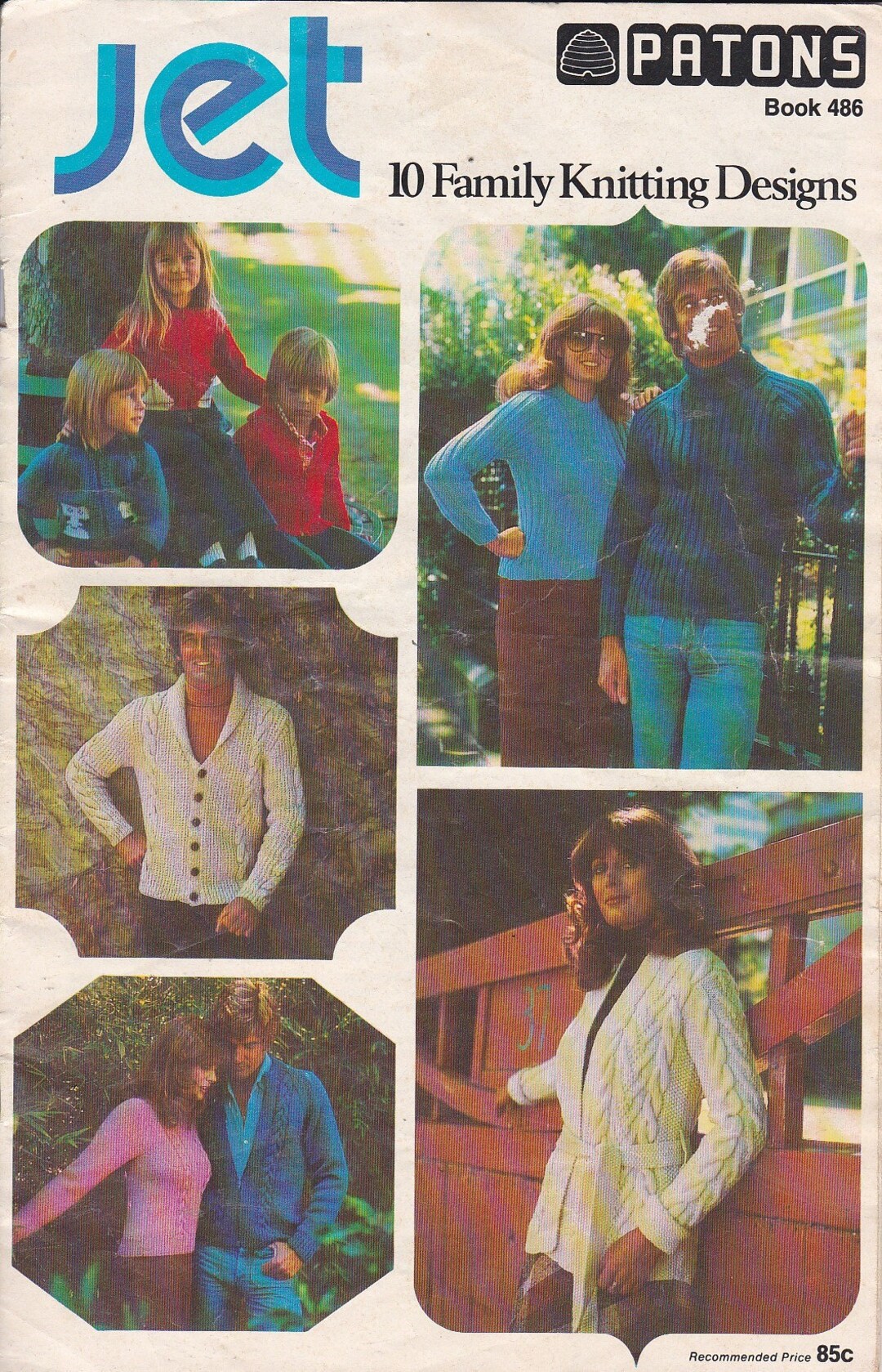 Vintage 1970s Knitting Pattern Book - Paton's Jet 10 Family Designs No ...