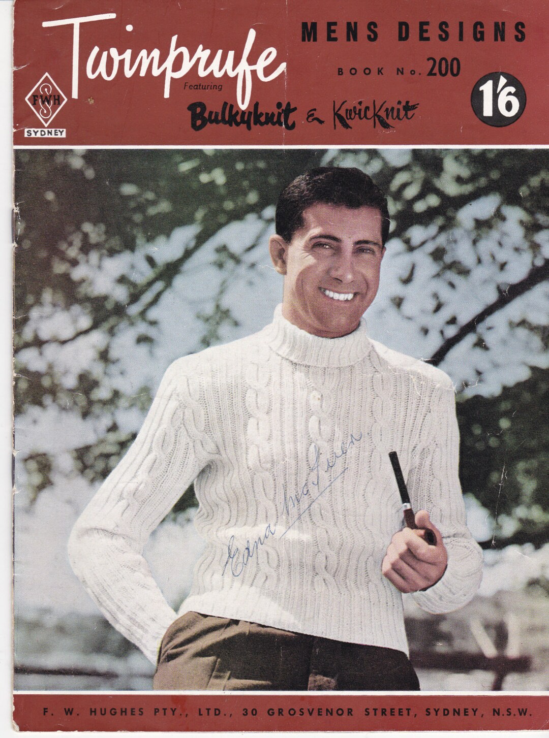 Vintage 1950s Men's Knitting Pattern – Twin Prufe Designs No 200 - Etsy ...