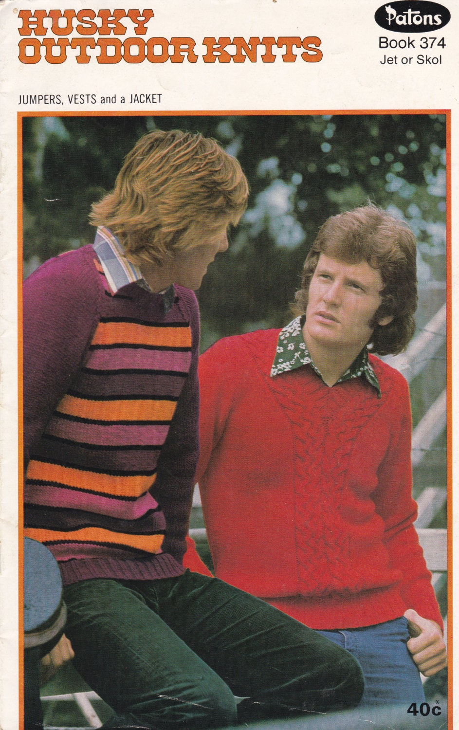 Paton's Jet or Skol Husky Outdoor Knits Knitting Pattern No 374 Book ...