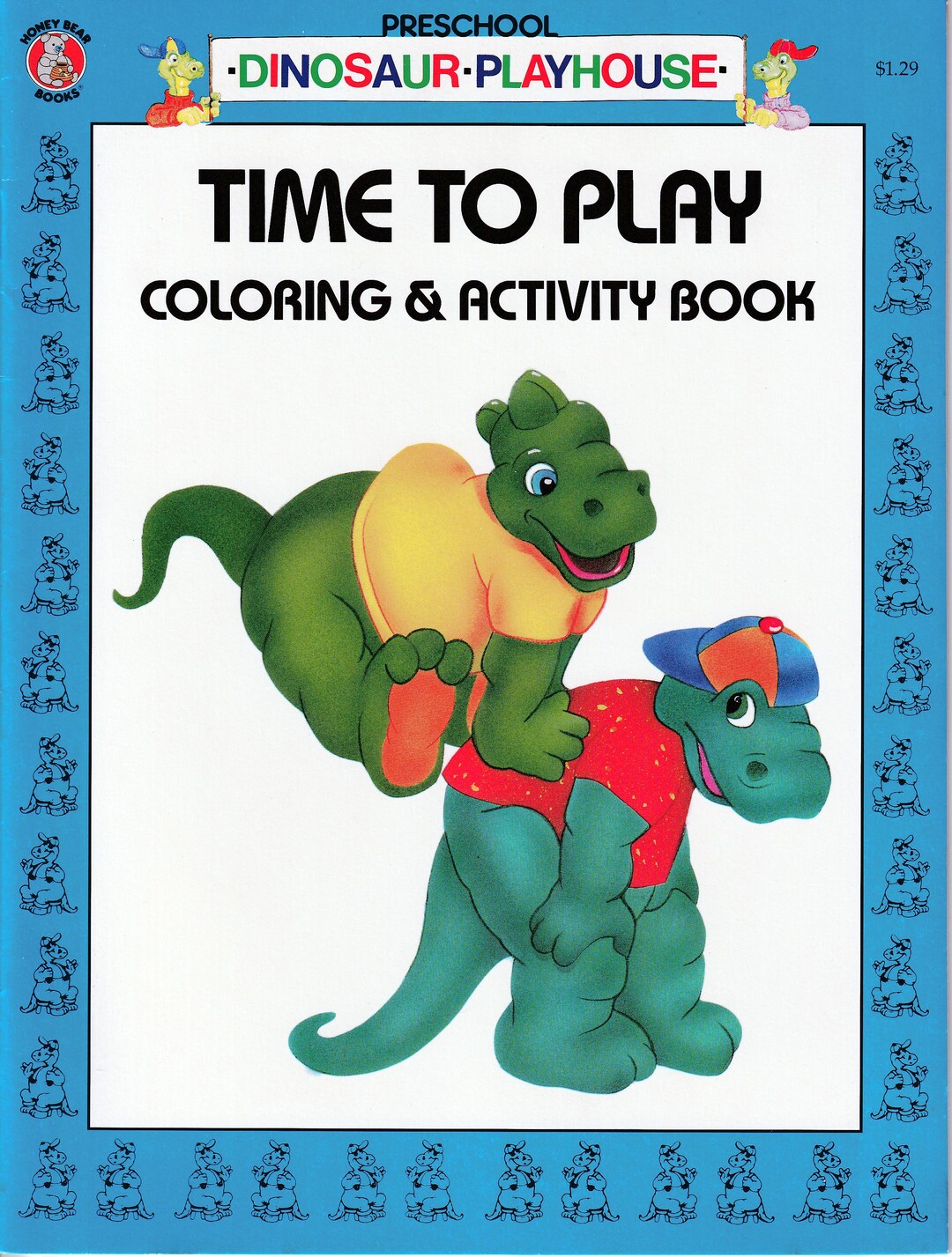 Time to Play - Dinosaurs - Coloring and Activity Book - Vintage 1990s ...