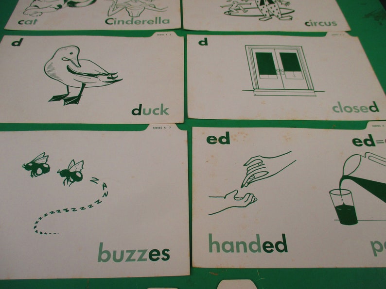 1950s Vintage Uno Phonics Game Cards Letters 10 Cards - Etsy