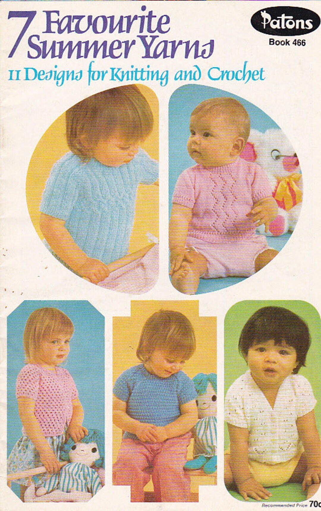 Patons 7 Favourite Summer Yarns for Baby Knitting Pattern No 466 ...