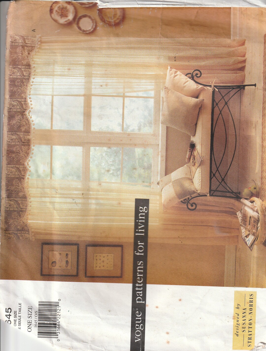 Vogue Patterns for Living - 1645 Window Treatments Factory Folded and ...