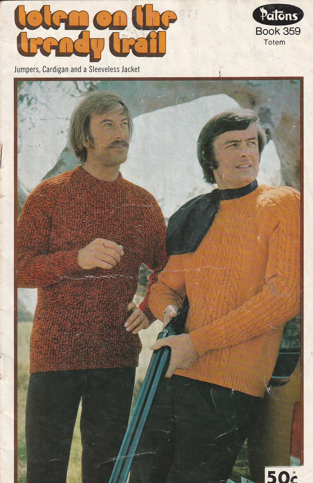 Patons Knitting Pattern No 359 for Men Totem on the Trendy Trail ...