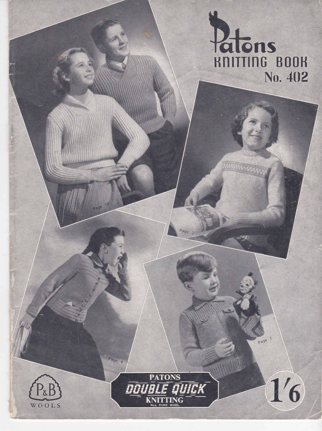 Paton's Knitting Pattern No 402 for Children Boys and Girls (vintage ...