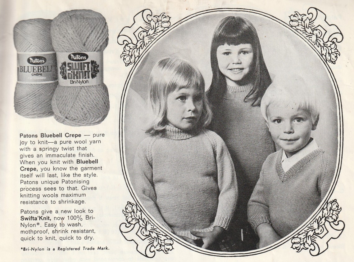 Patons Childrens Knitting Book No 112 Vintage 1970's - Etsy
